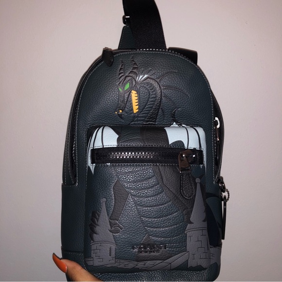 Coach | Bags | Coach X Disney West Pack With Maleficent Dragon Motif ...